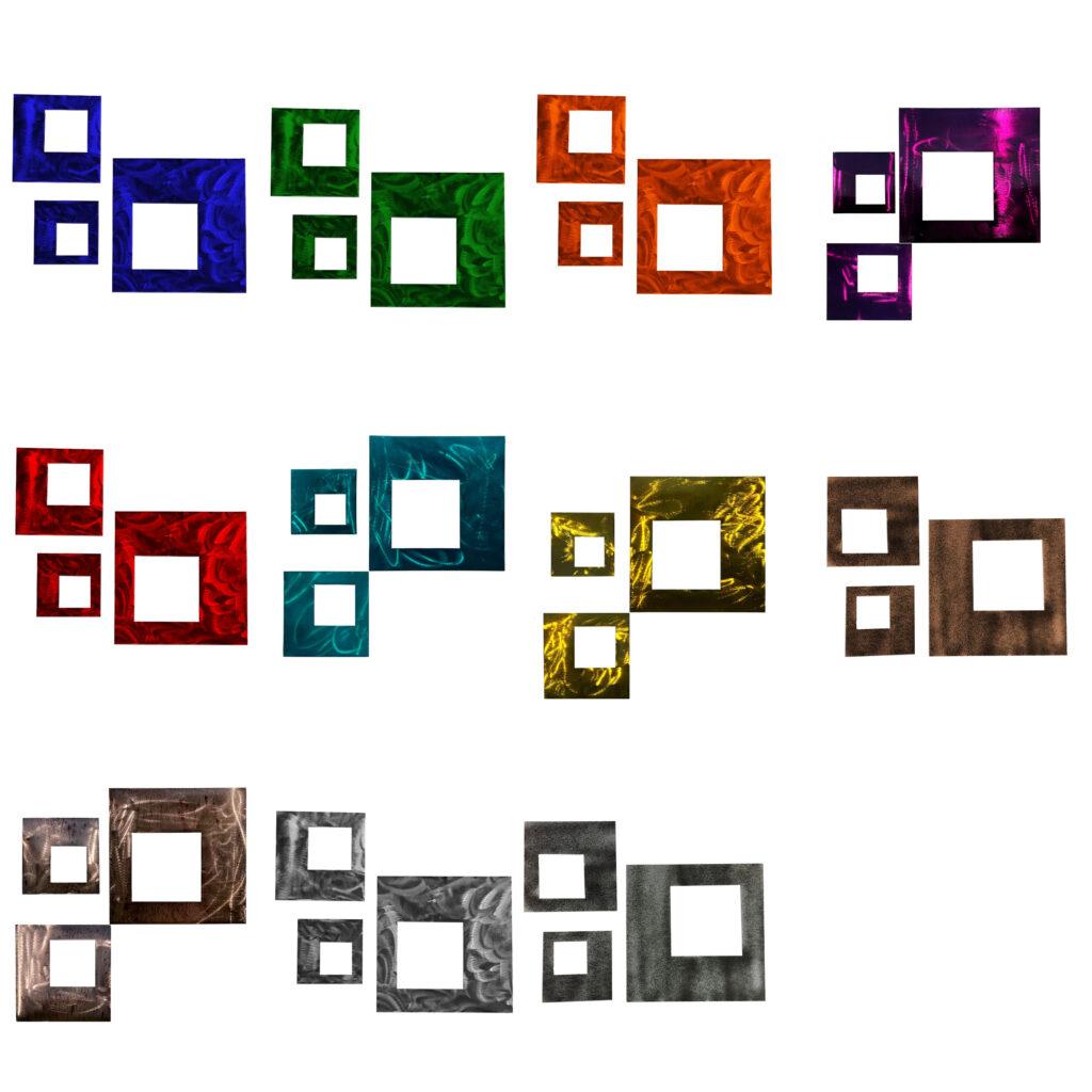 Contemporary Squares Metal Decor Set by Meyerdirk Art