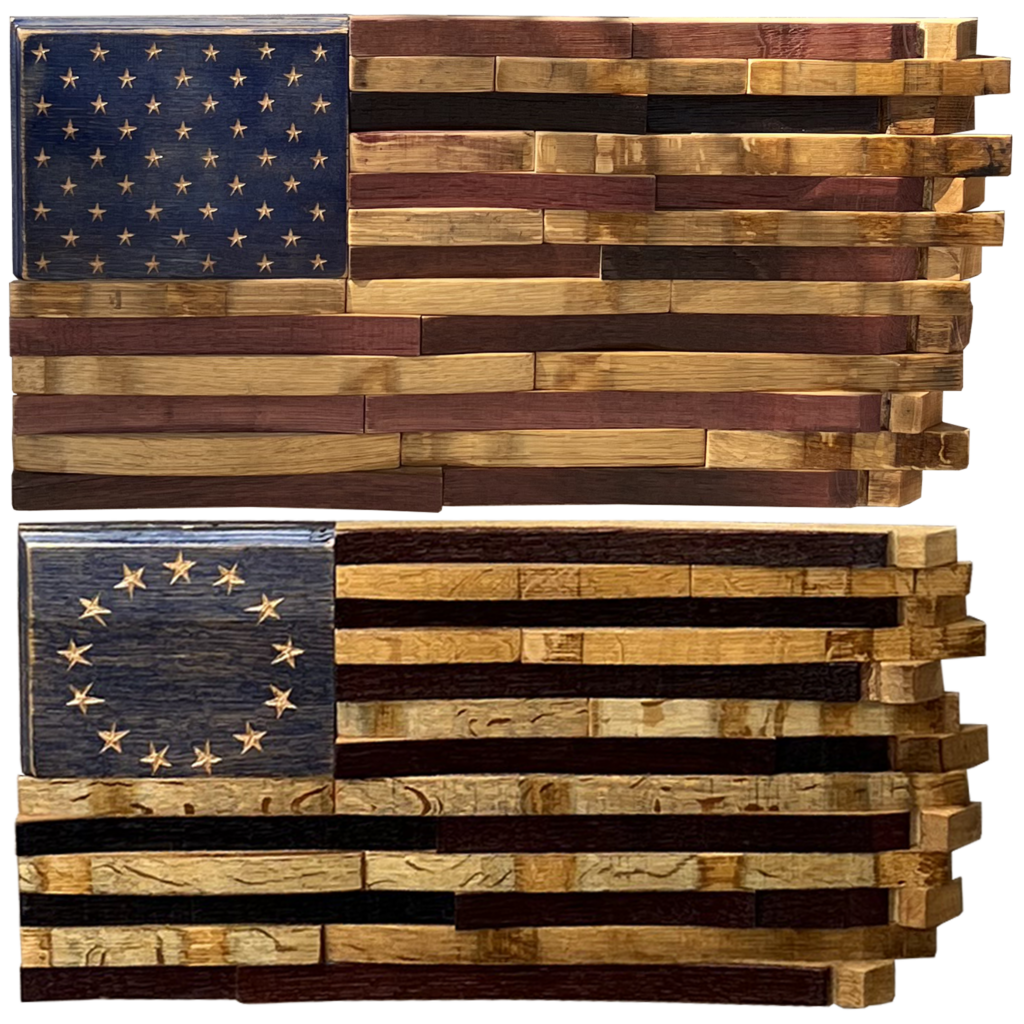Old Glory, Upcycled Wine Barrel American Flag, by Vintage Honor ...